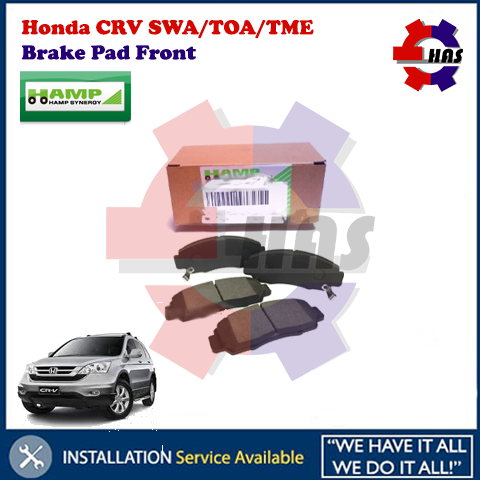 HONDA CRV SWA/TOA/TME ORIGINAL HAMP JAPAN FRONT DISC BRAKE PAD SET