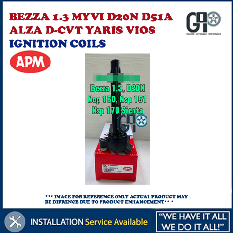 BEZZA 1.3 MYVI D20N D51A ALZA D-CVT YARIS VIOS NSP151 VELOZ W101 SIENTA ...