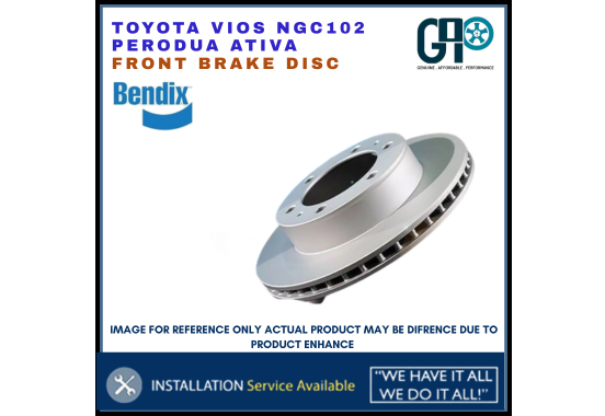 BENDIX Front Brake Disc / Brek Disc Depan Toyota Vios NGC102 (2019–2024 ...